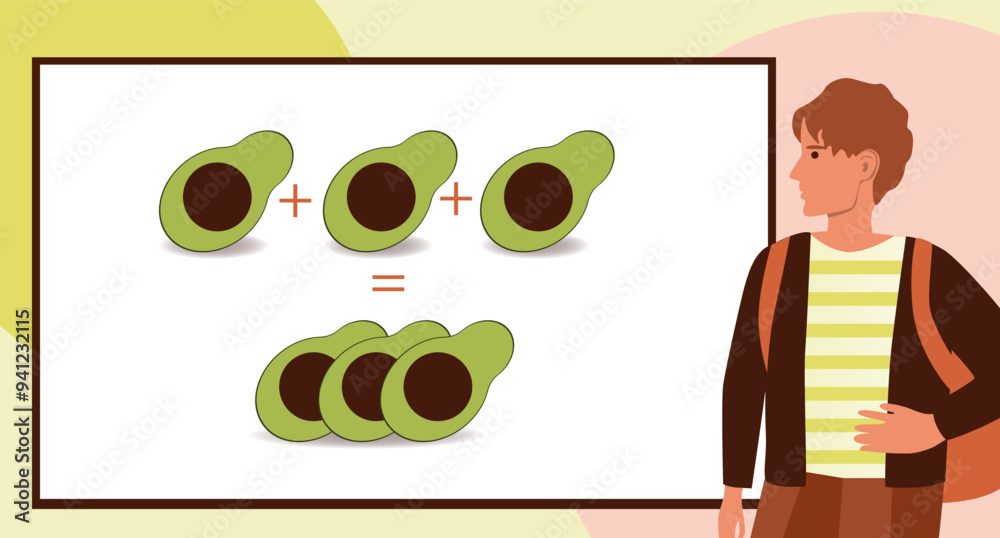 Education material for textbooks-Math Lesson scenario 1, young children ...