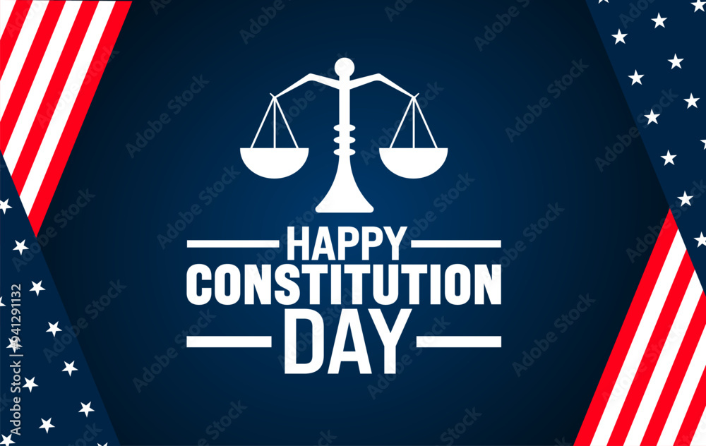 happy constitution day background or banner design template. Holiday ...