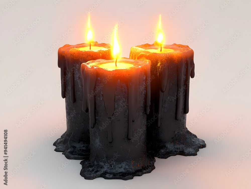 Haunting Halloween Candles with Ghastly Wax Designs and Flickering ...
