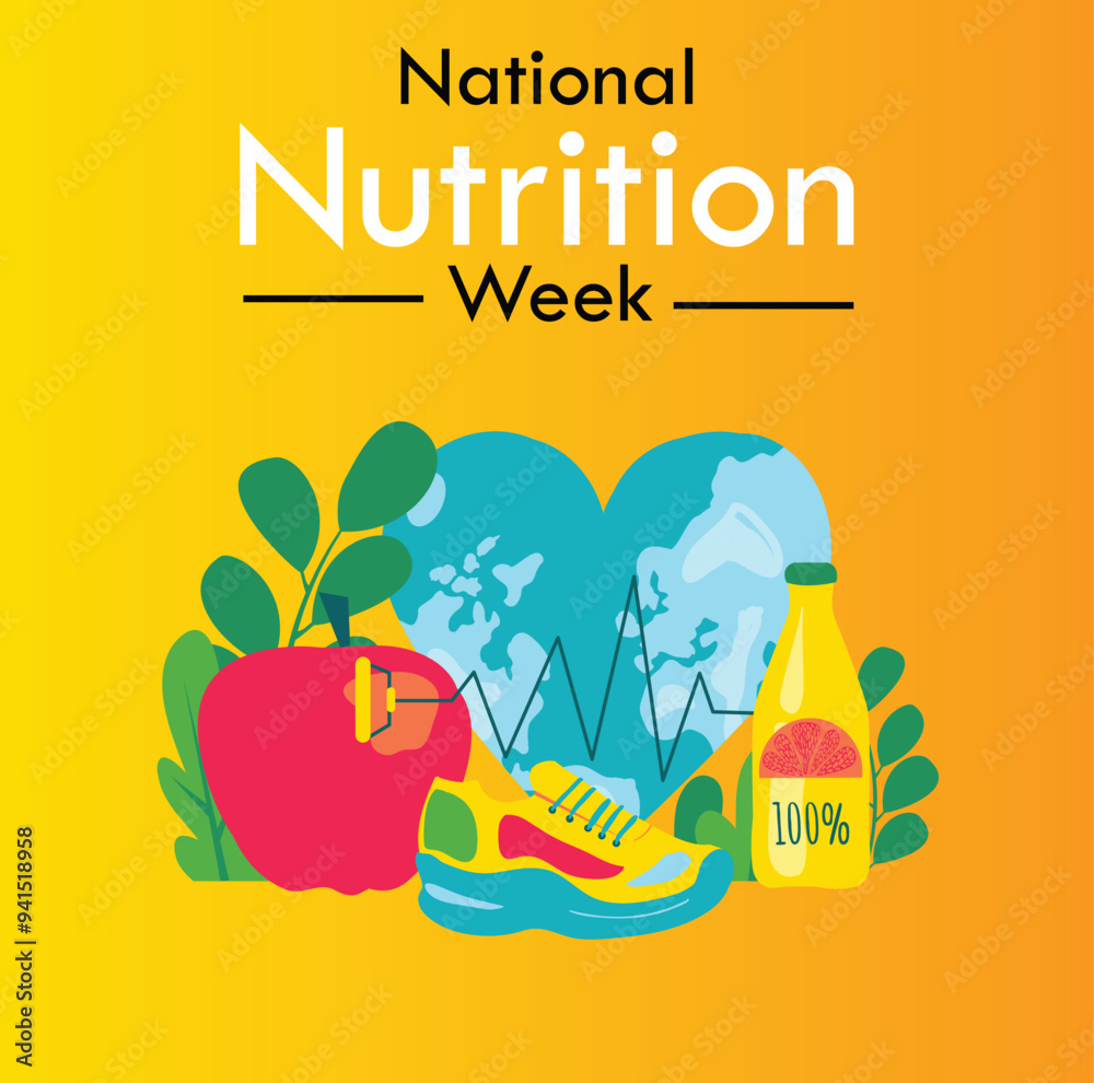 vector graphic of national nutrition month good for national nutrition ...