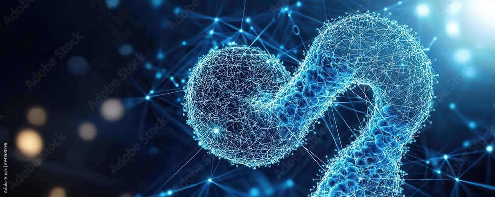 Chromosomes splitting within a digital representation of a dividing ...