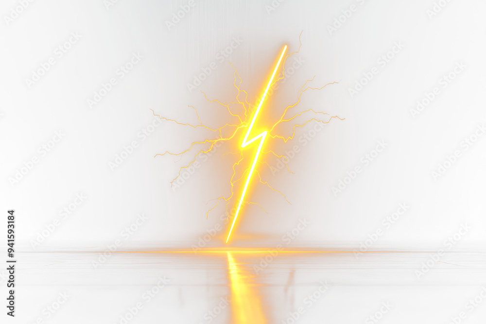Lightning bolt striking downward isolate on transparent background ...