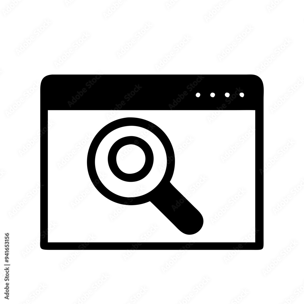 Magnifying glass icon vector, perfect for search tools, web apps, or ...