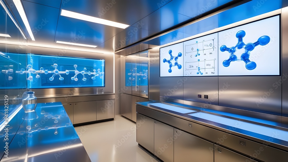 High-tech laboratory showcasing advanced hydrogen research. Sleek ...