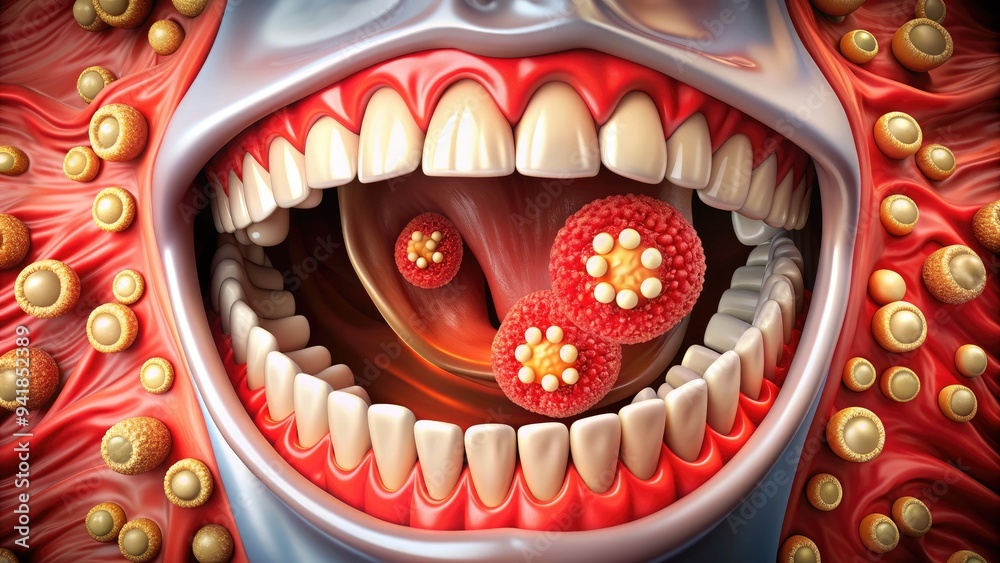 Odontogenic Infection - mood: dramatic, style: anatomical, color: red ...