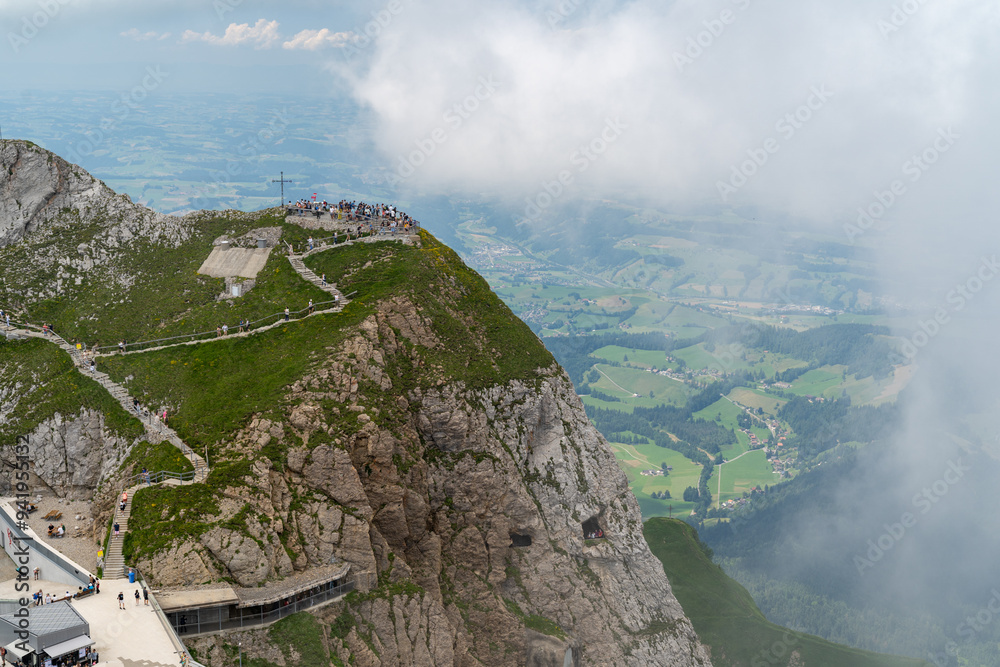 View from Esel, the second highest peak in the Pilatus range, looking ...