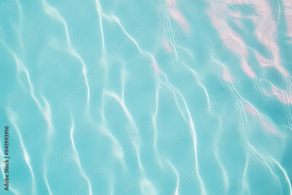 Pastel Pink Ripples on Gradient Blue Background - Soft Shadows Creating ...