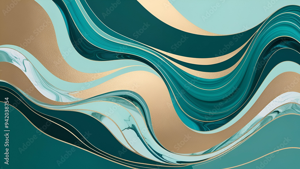 abstract blue wave background wallpaper for pc Stock Illustration ...