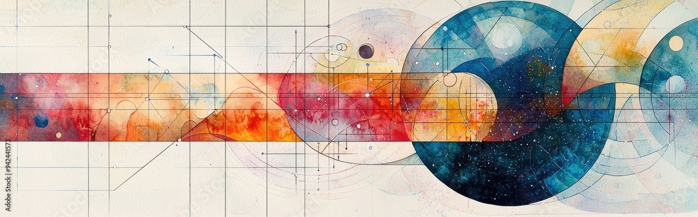 Watercolor illustration from the Geometry of Space series A visually ...