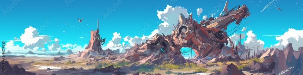 Desolate Landscape: Haunting Digital Artwork of a Dystopian Wasteland ...