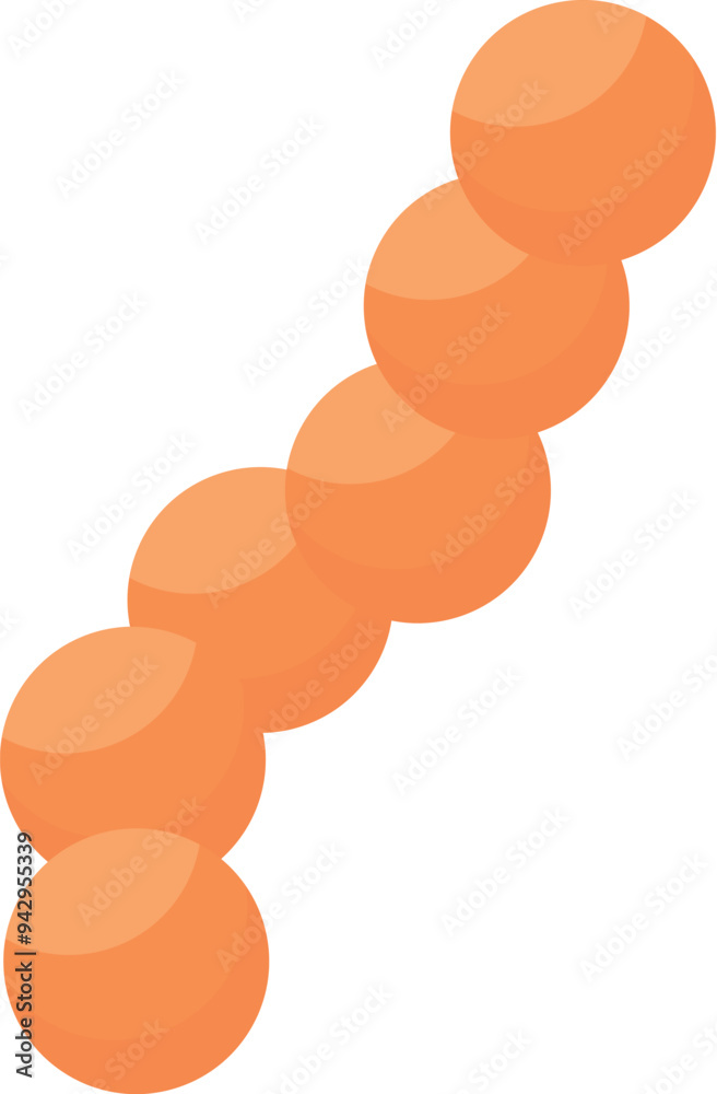 Chain of spherical shaped streptococcus pneumoniae bacteria, the ...