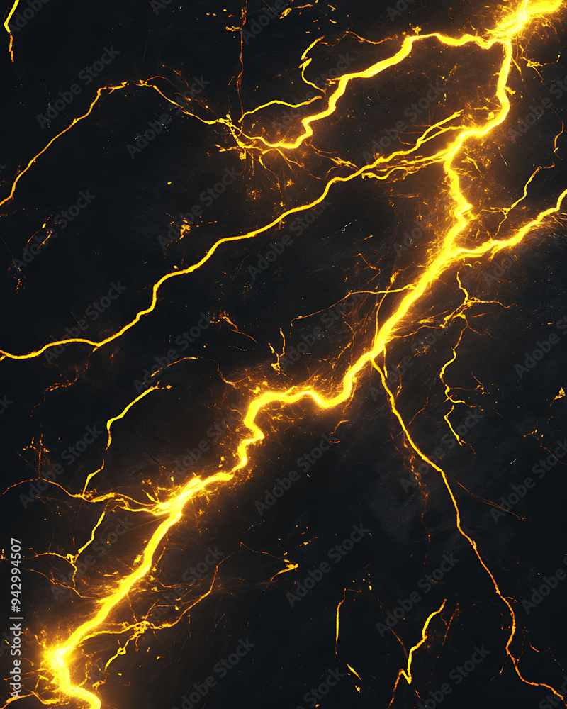 Yellow Lightning Background with Light Effect Stock Photo | Adobe Stock