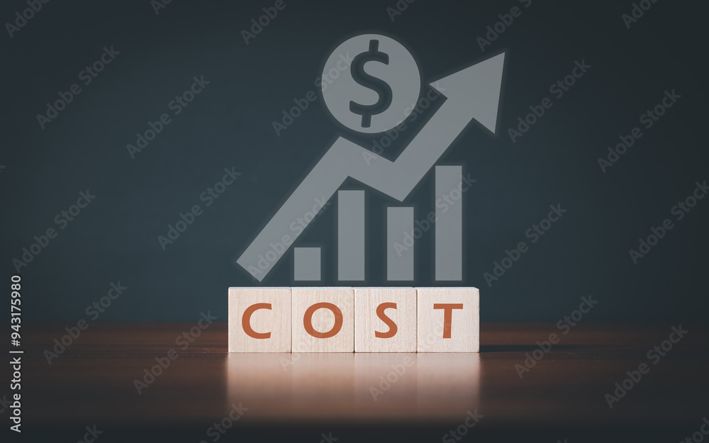 COST text on wooden blocks . Decreasing costs and cost management ...