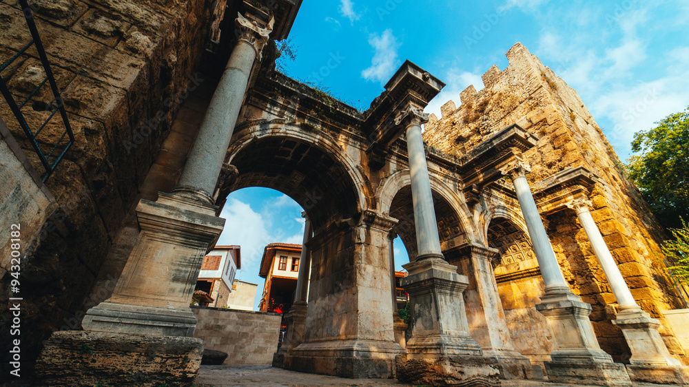 Foto de Stock Hadrian's Gate. The three gates that are the symbol of ...