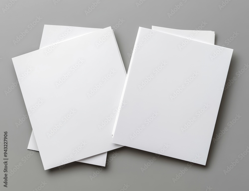 An example of a gate fold brochure mockup or presentation design. This ...