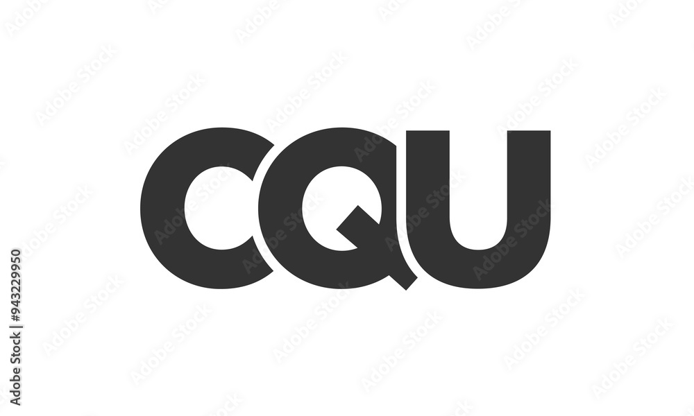 CQU logo design template with strong and modern bold text. Initial ...