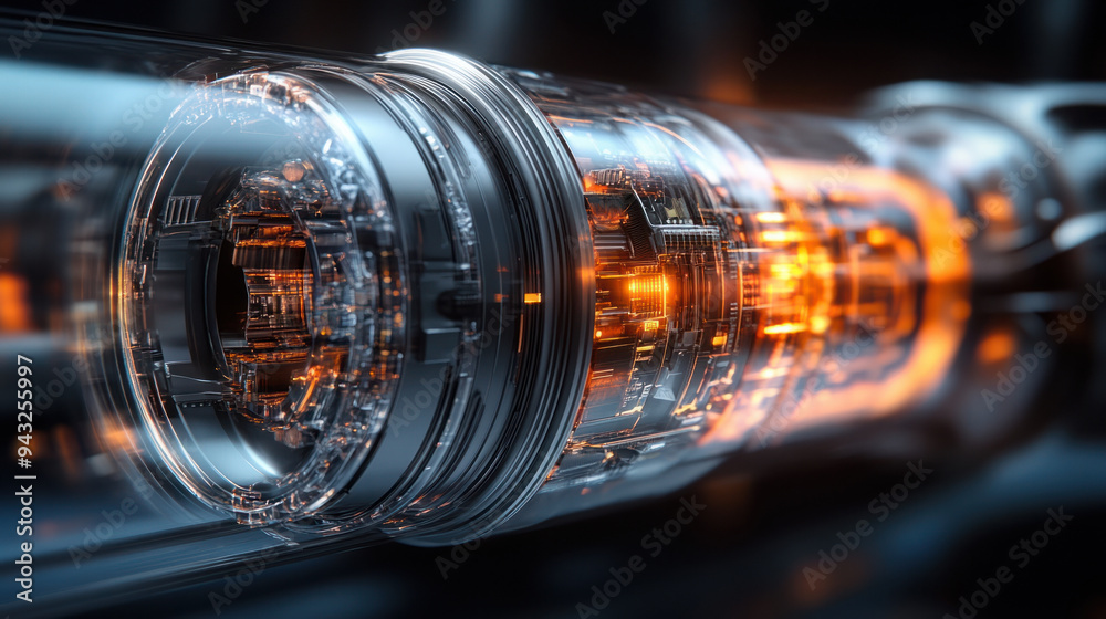 Transparent Jet Engine, Futuristic jet engine design featuring a ...
