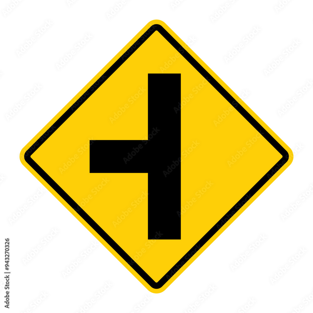 Side Road Intersection road sign. Vector Stock Vector | Adobe Stock