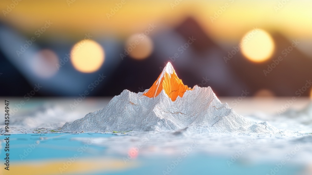 Topographic Map of the Himalayas with Contour Lines, A detailed ...