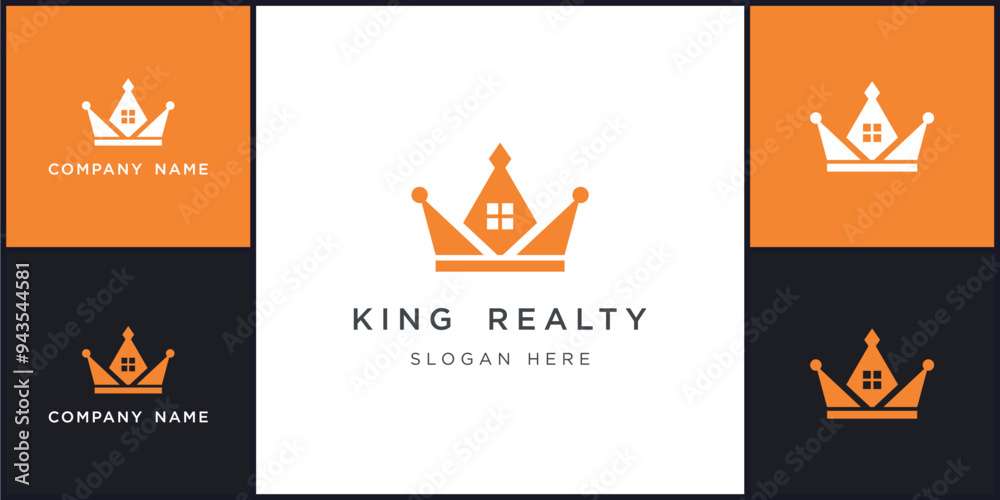 vector of king realty logo and icons, can be used in various media ...