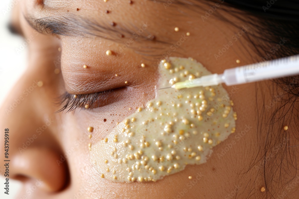 Ilustración de Stock Close up of a human skin showing the ...