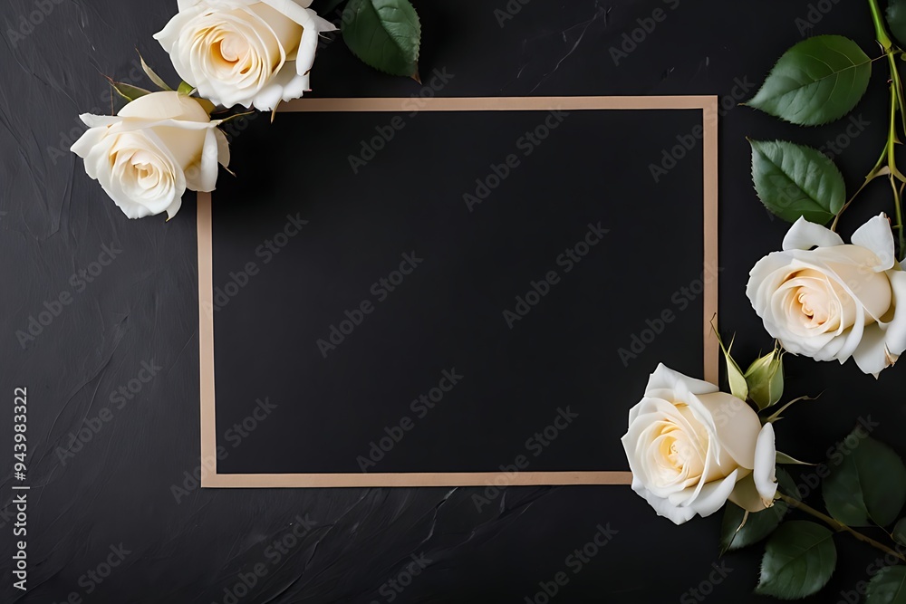 Blank condolence card, sympathy card, memorial card, greeting card with ...