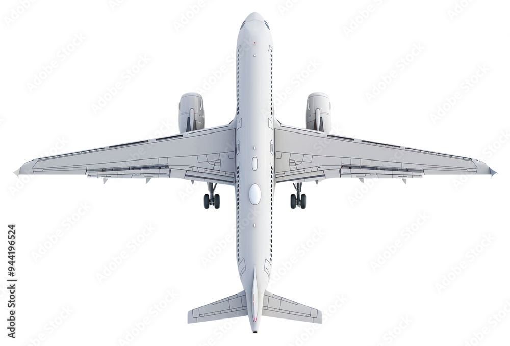 PNG Airplane top view isolated white Stock Photo | Adobe Stock