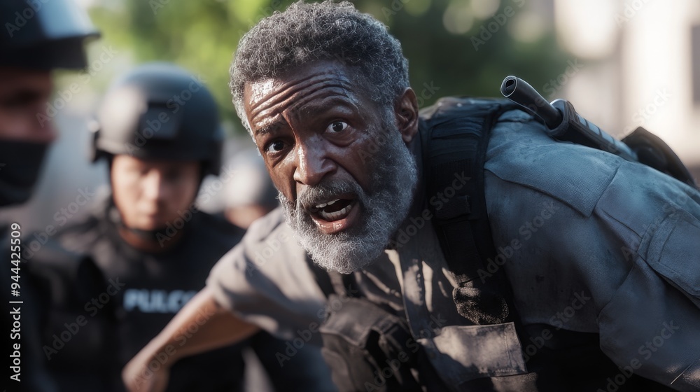 Dr. Sebi Confronted by Policemen: Intense Scene with Officer Holding ...