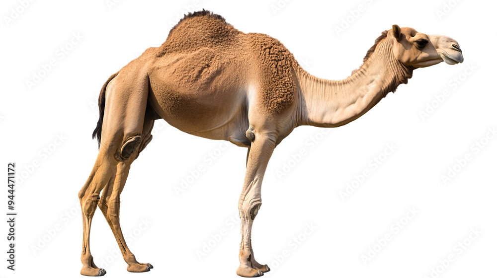 large size camel with no equipment, facing sideways, full body on ...