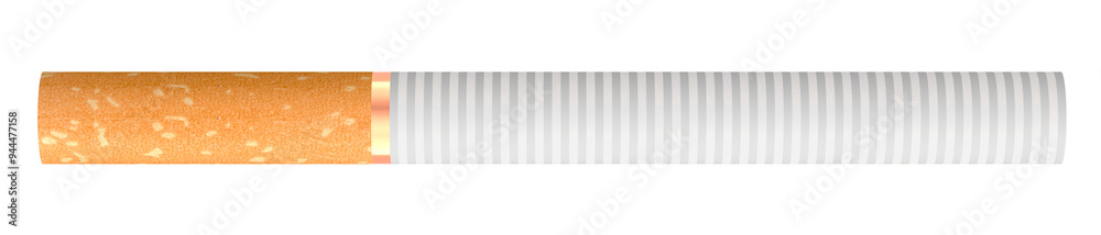 Cigarette, side view. 3D rendering isolated on transparent background ...