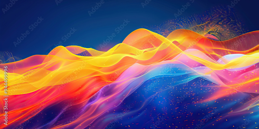 A vibrant heat map highlighting customer preferences, with warm colors ...