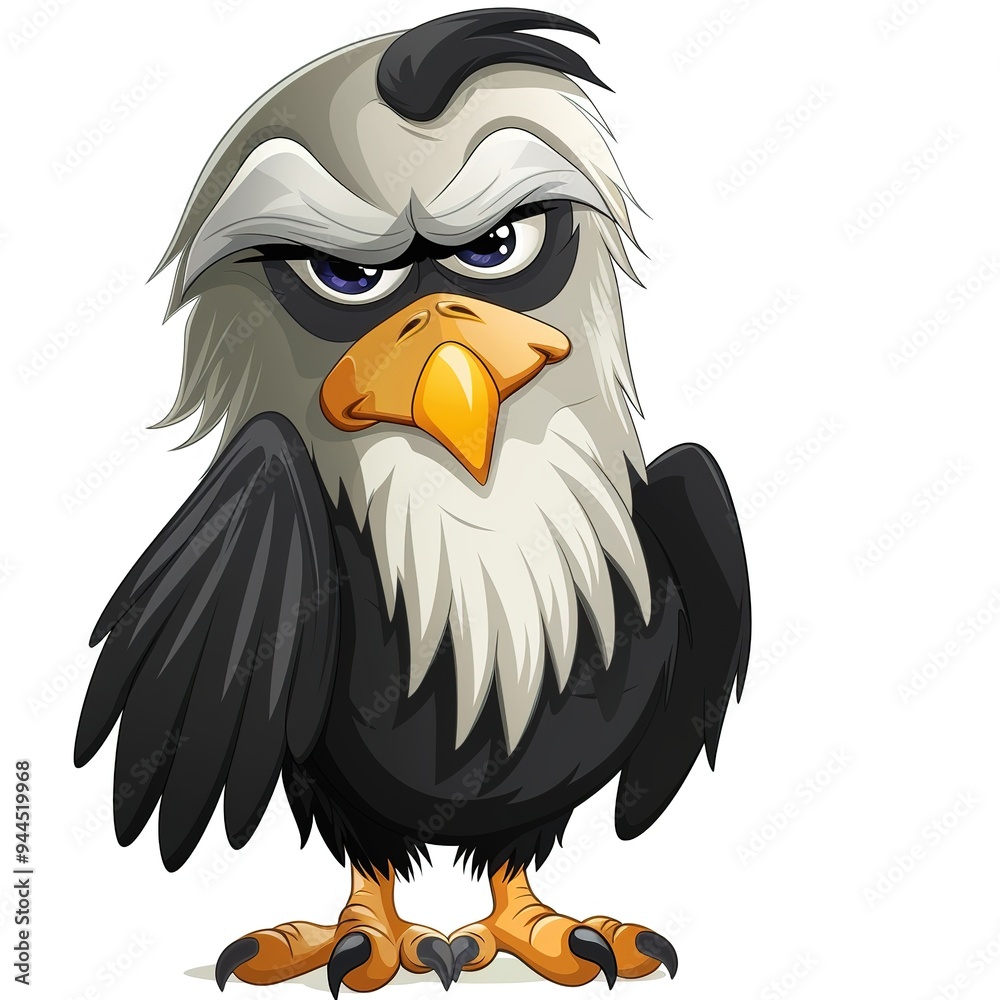 Eagle Awe emotion fantasy animal cartoon isolated whitebackground Stock ...