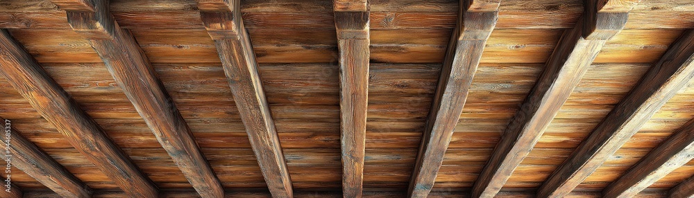 Rustic Timber Beams with Earthy Finish, Simple Yet Elegant Ceiling ...