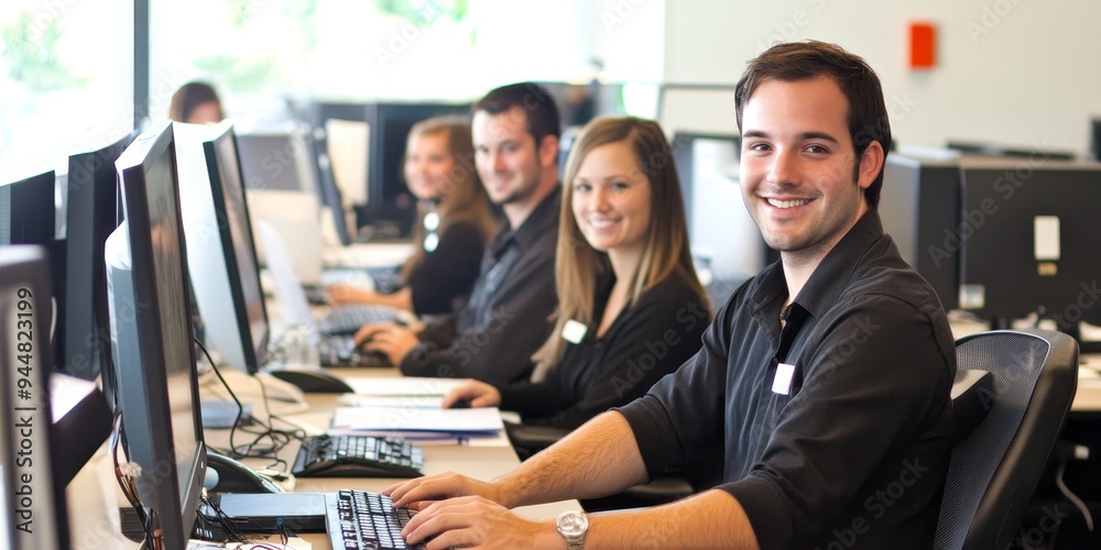 Customer service team striving for service excellence through ...