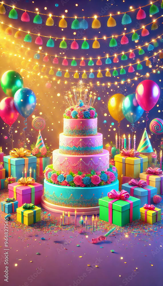 Unique 3D happy birthday backgrounds, complete with beautifully ...