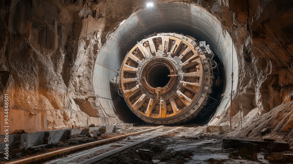 Tunnel boring machine TBM look like brick building game Machine for ...