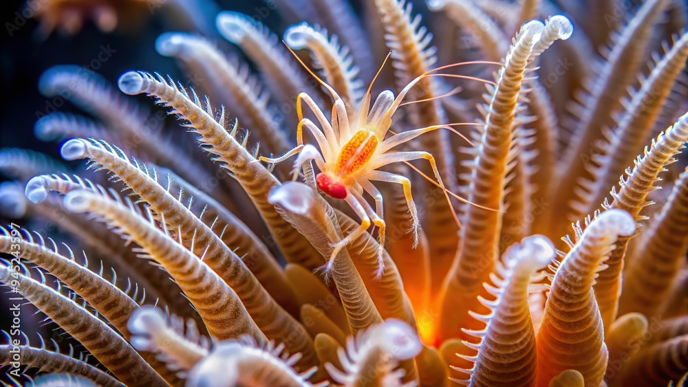 4. A solitary light coral polyp extends its tentacles to snag a passing ...