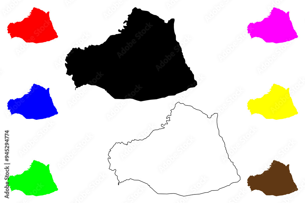 Sanliurfa (Provinces of the Republic of Turkey) map vector illustration ...