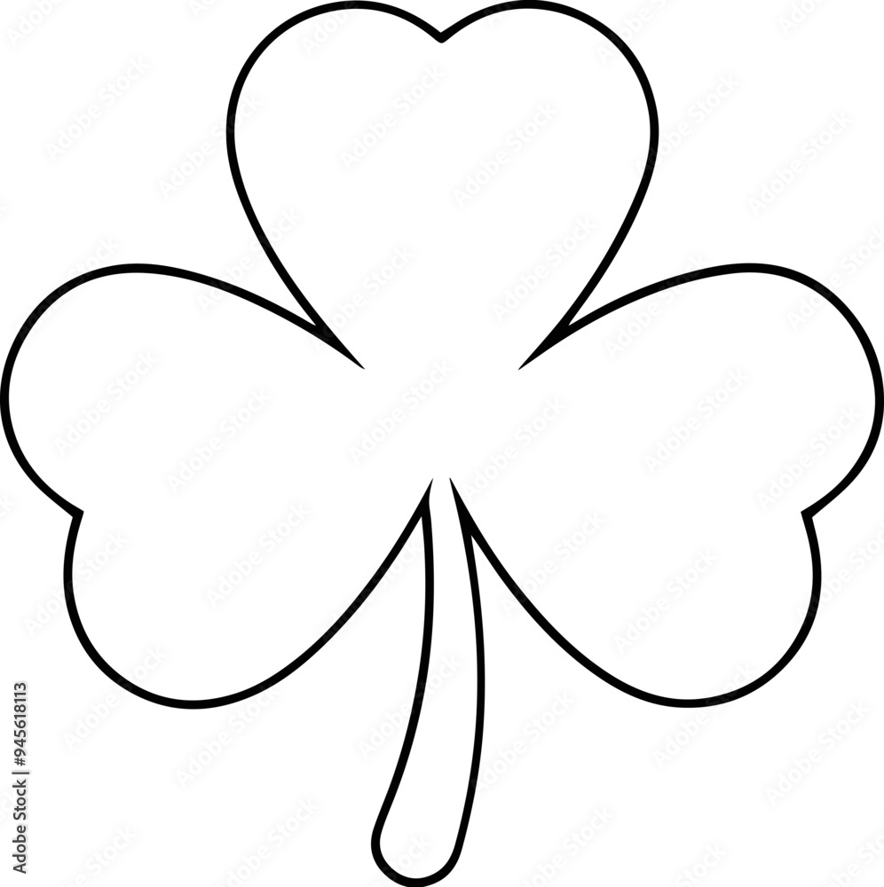 Shamrock drawing outline svg Stock Vector | Adobe Stock
