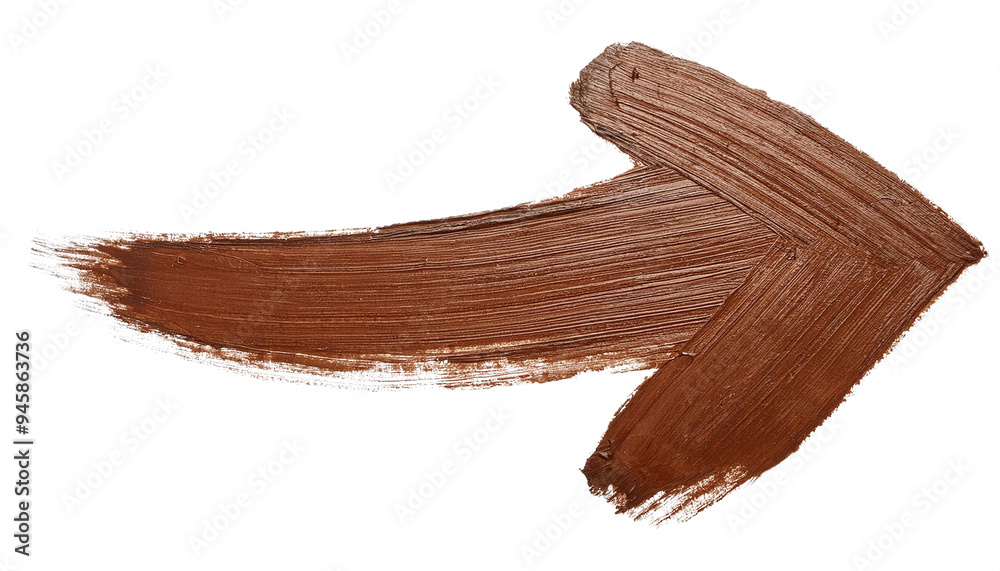 Brown brush stroke arrow pointing right on a transparent background ...