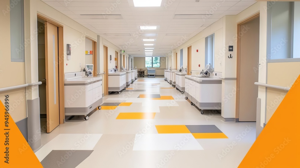 Pediatric healthcare facility with specialized care units and child ...