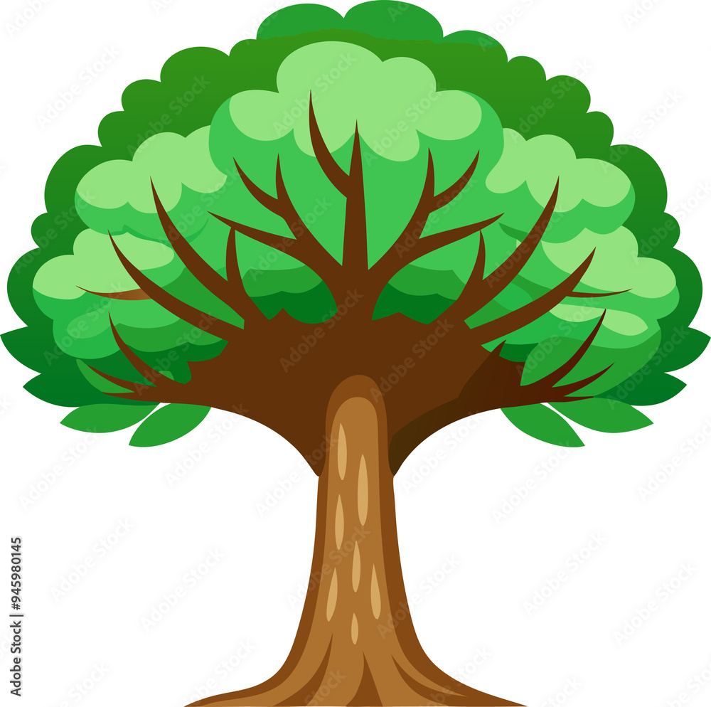 Simple Green Tree Illustration: Perfect for Nature-Themed Designs and ...