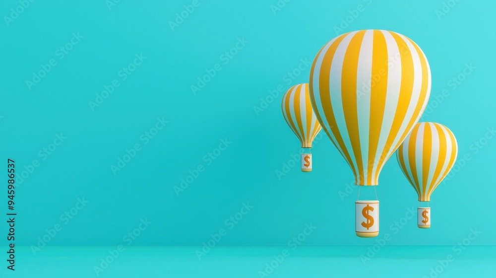 Balloon inflation/deflation: Animate balloons with financial symbols ...