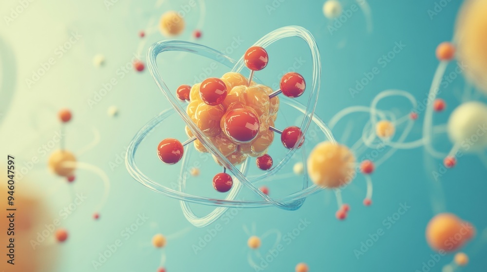 Visual breakdown of atomic isotopes during nuclear fission ...