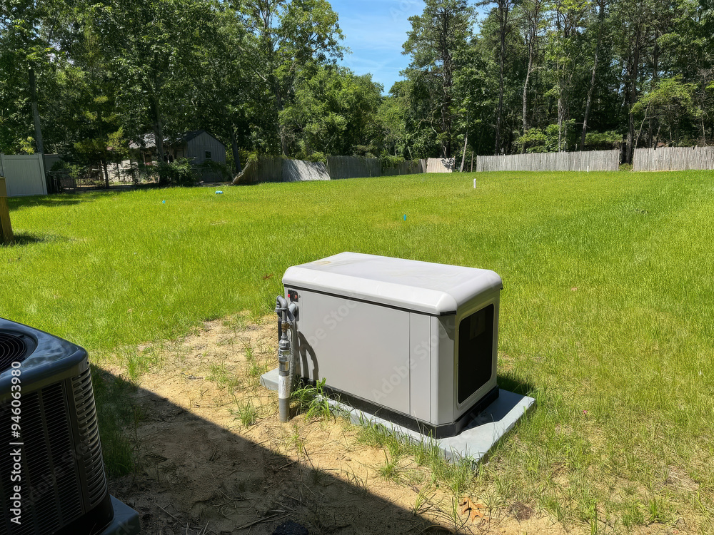Installed standby generator using natural gas propane for residential ...