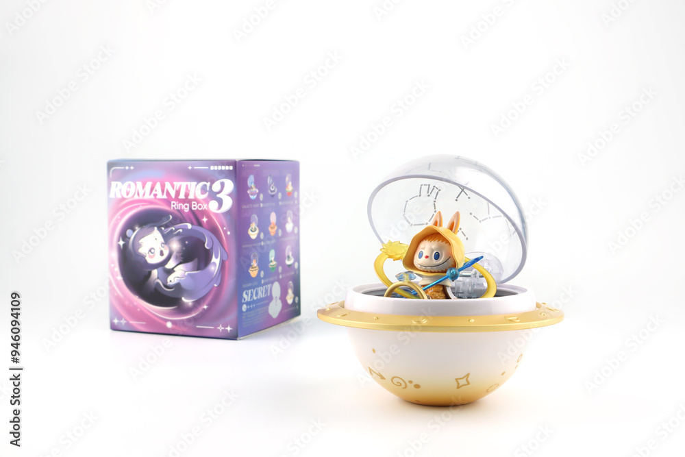 art toys Labubu in romantic 3 ring box collection from Pop Mart blind ...