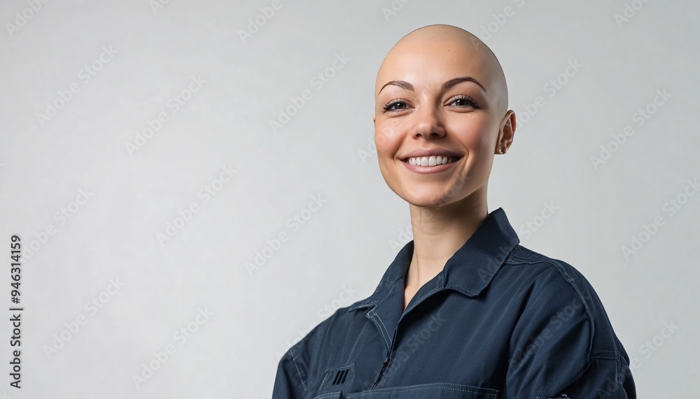 HighResolution Photography of a Bald Woman Embodying Strength for ...