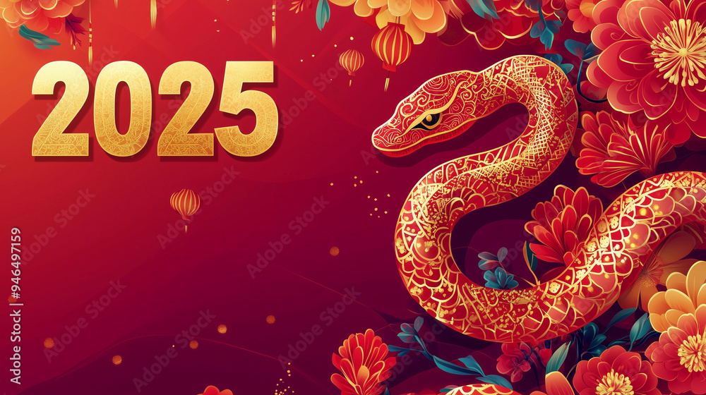 A vibrant Chinese paper-cutting scene for Lunar New Year 2025, Year of ...