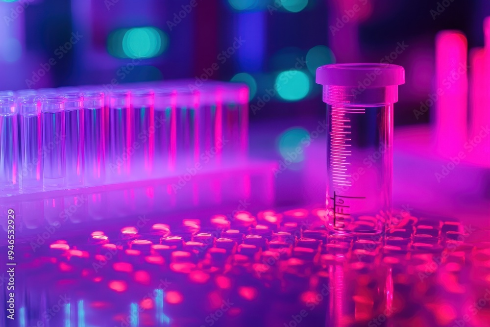 DNA testing kit with chromosome analysis chart beside it, with copy ...