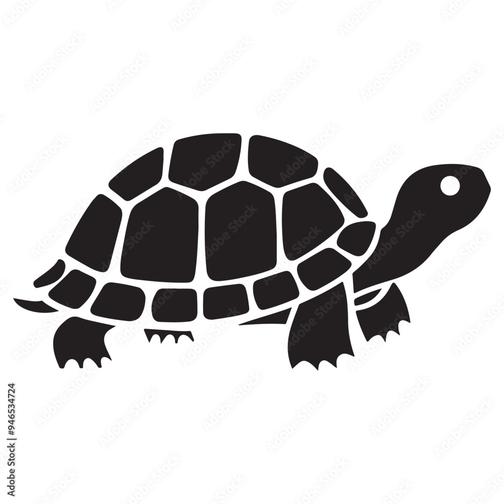 Turtle Vector Silhouette, Aldabra Giant Tortoise silhouettes and icons ...